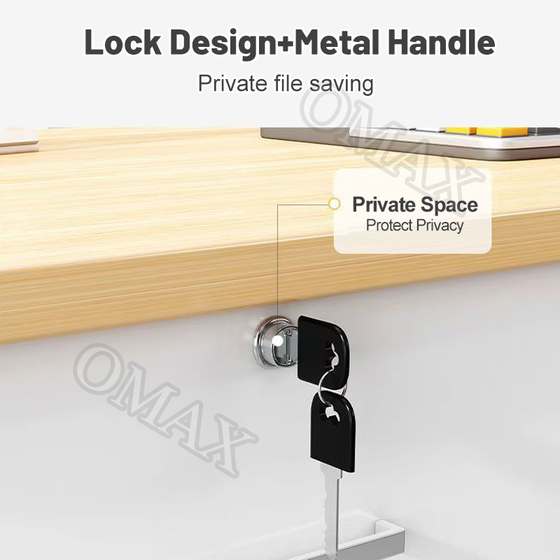 Storage Cabinet File Cabinet Bedside Table Drawers Cabinet with Lock ...