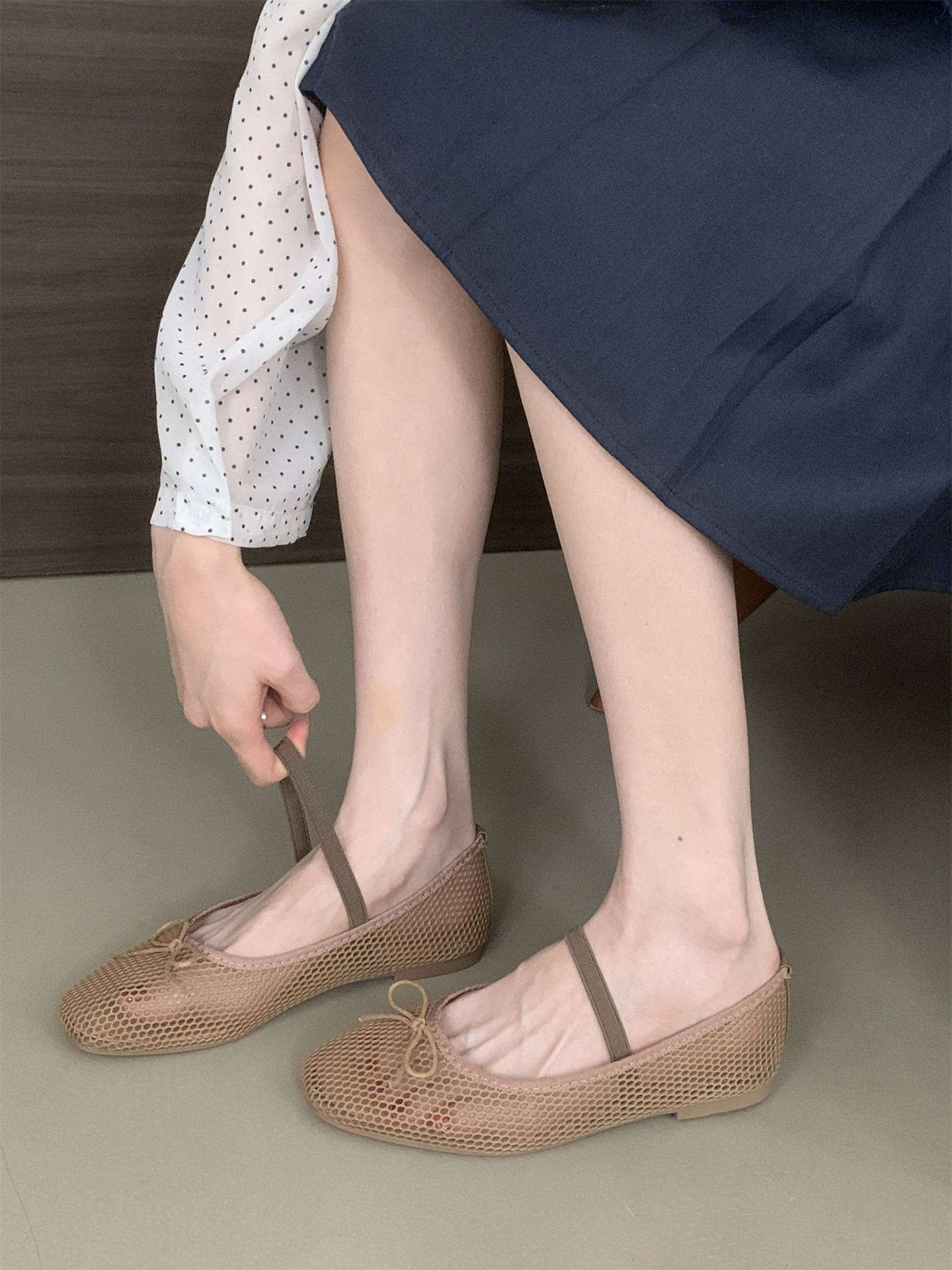 S.Maixi Mesh Mary Jane Sandals for women Comfortable breathable Ballet ...