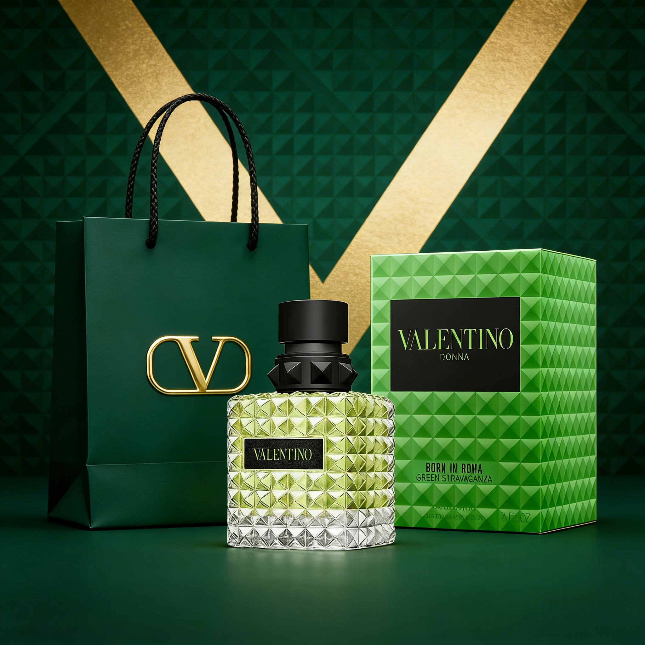 【100% Authentic】VALENTINO DONNA Born in Roma Green Stravaganza 100ML ...