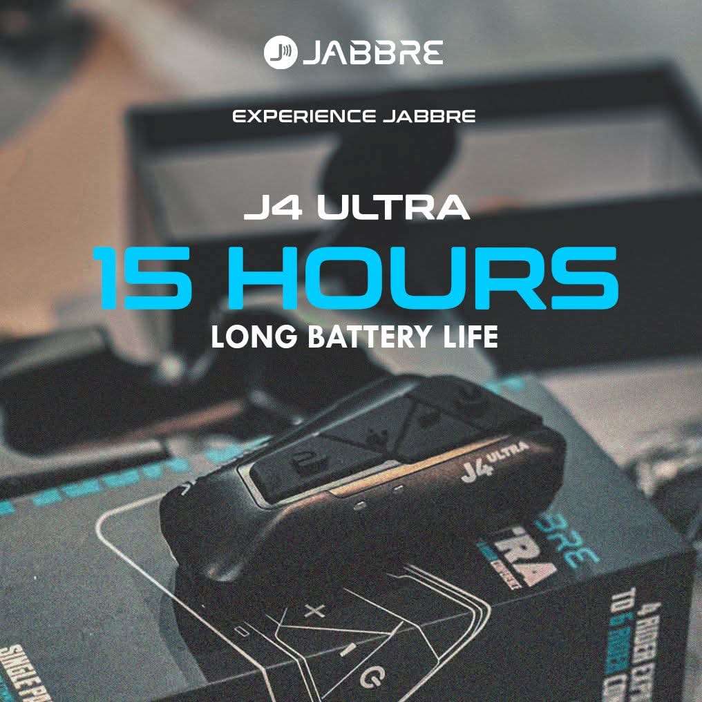 Jabbre J4 ULTRA | 4-6 rider | BLUETOOTH INTERCOM with Music Sharing ...