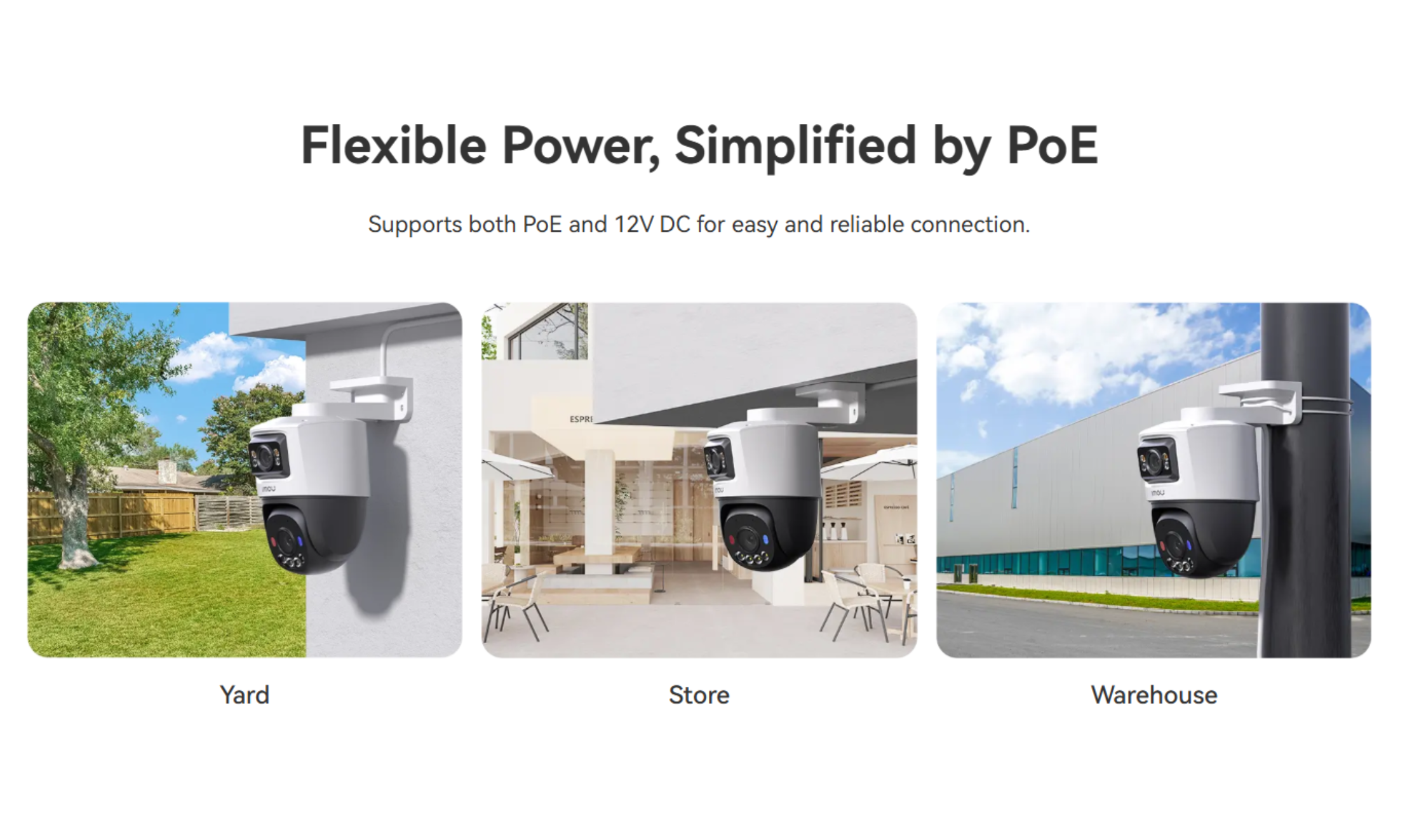 IMOU PS70F 10MP Dual Lens PoE Outdoor Smart Camera Flexible Power ...