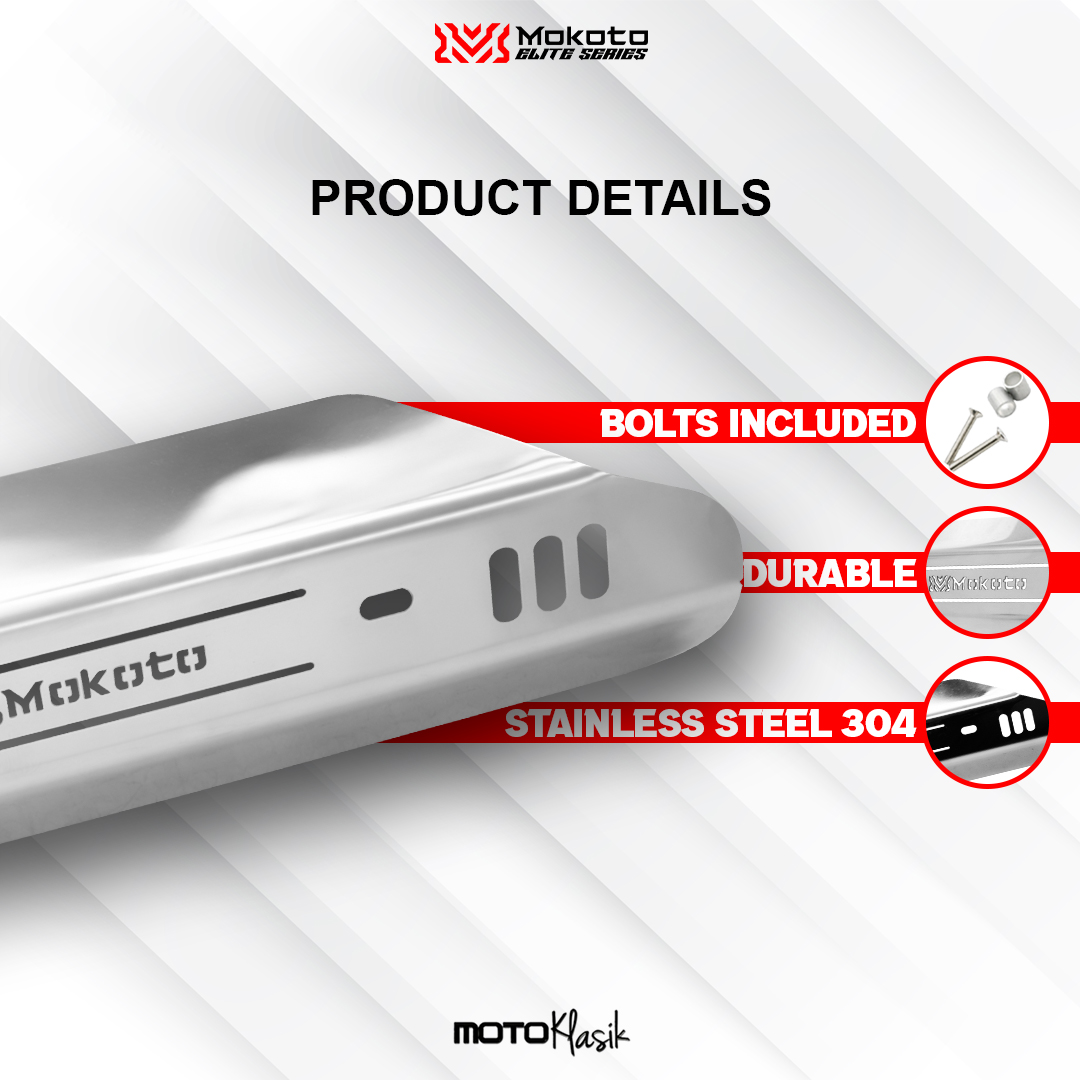 MOKOTO ELITE SERIES CLICK 125/150 V1 V2 V3 V4 STAINLESS STEEL MUFFLER ...