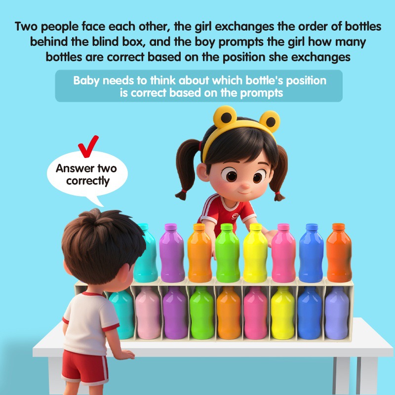 Guess the Bottle Memory and Logic Training Board Game / Color Memory ...