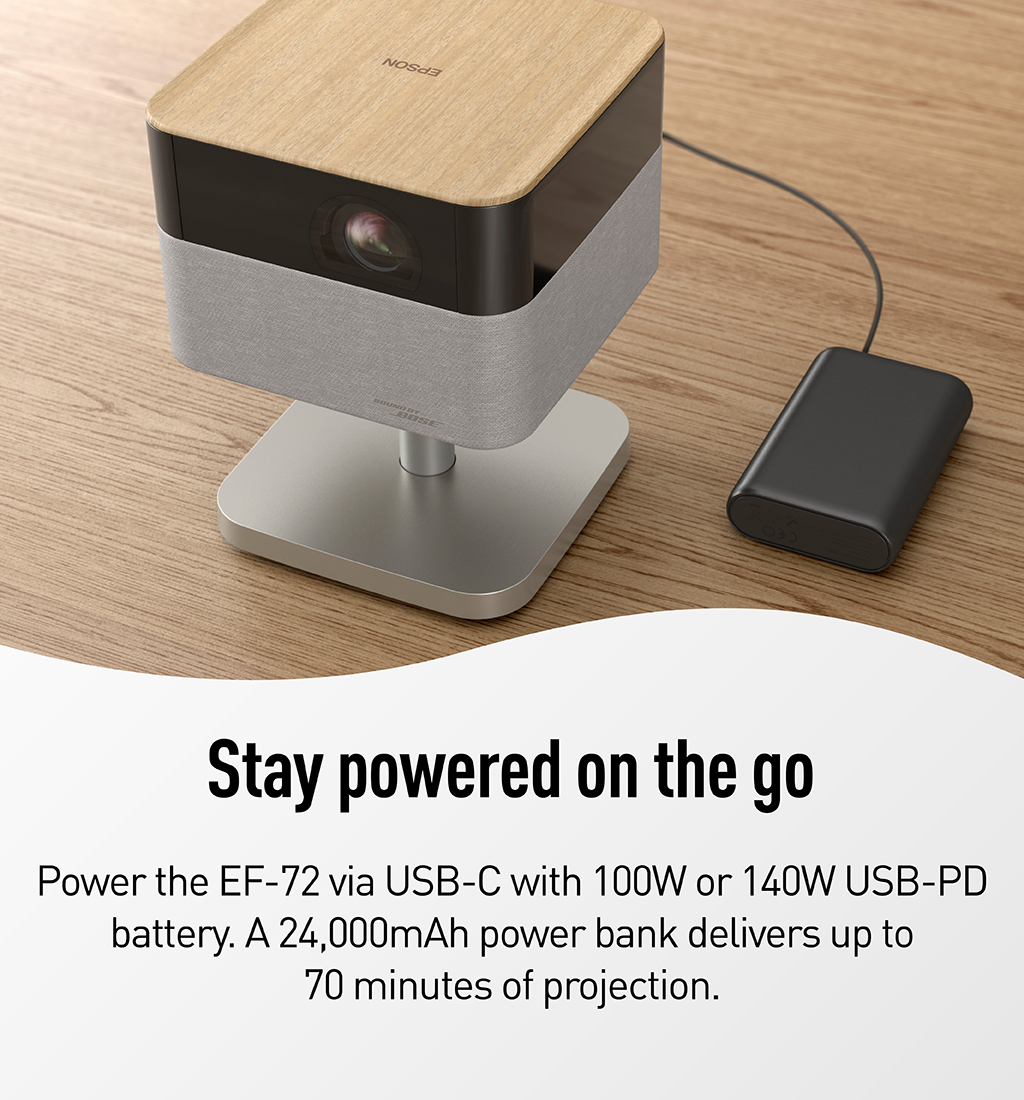 Epson Lifestudio Flex Plus EF-72 Home Projector | Sound by BOSE ...