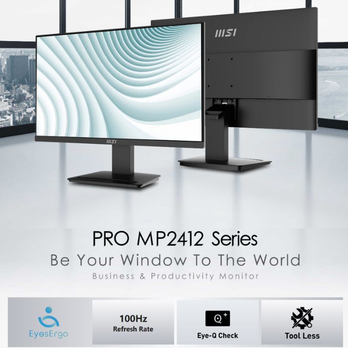 MSI MP2412 24-Inch IPS FHD Monitor 100Hz 1ms HDMI VGA Anti-Flicker Low ...