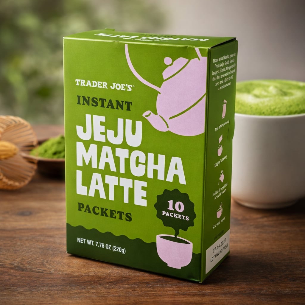 Trader Joe's Instant Jeju Matcha Latte - 10 Packets (Sticks In A Box ...