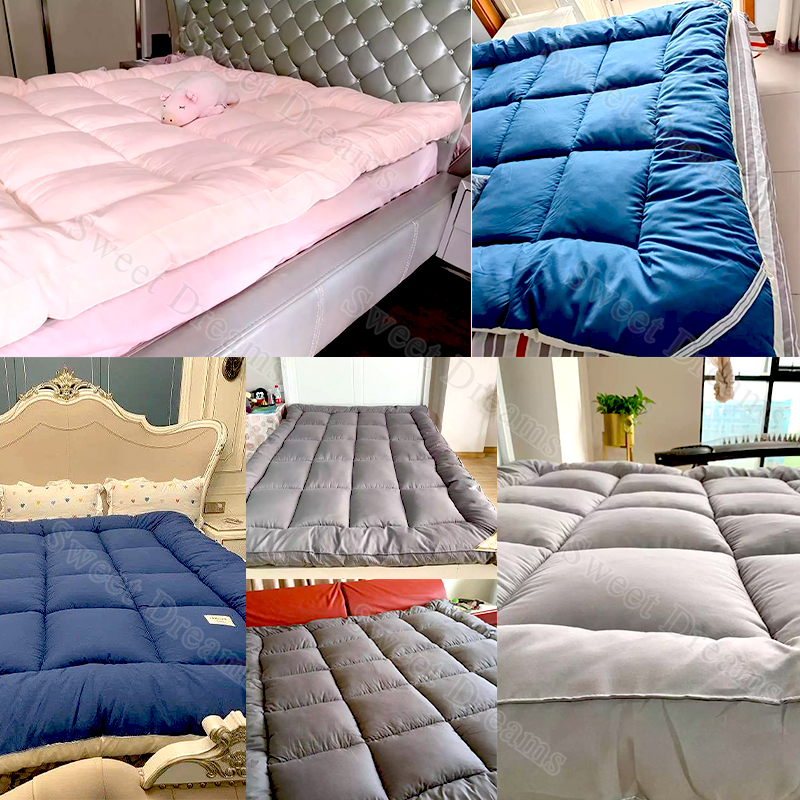 Thicken Mattress 10cm Tatami Mattress Topper Foldable Queen Velvet Soft ...
