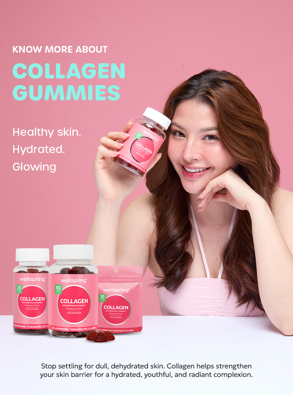 Wellspring Collagen Gummies Anti-Aging, Skin Repair, Hair & Nail ...