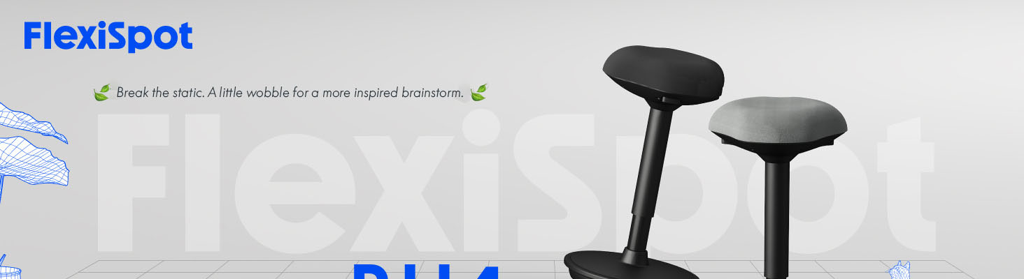 FlexiSpot BH4 Height Adjustable Saddle Seat Wobble Stool – Ergonomic ...