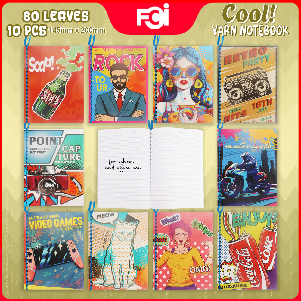 FCI Yarn Notebook with New Upgraded Cute Design, For Student's Use, 80 ...
