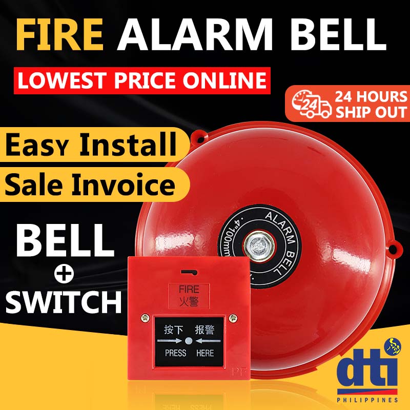 Fire Alarm Bell with Manual Switch for Emergency Notification | Shopee ...