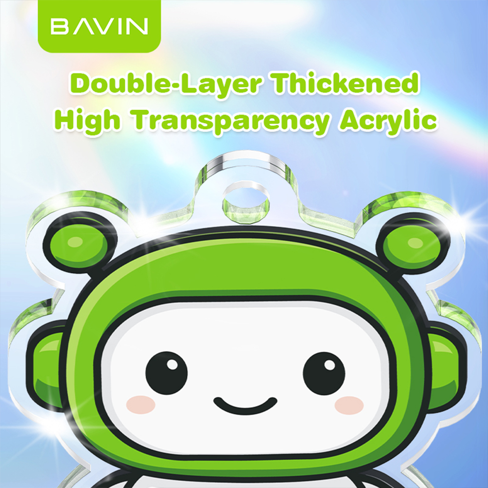 BAVIN Acrylic Transparent Robot Design Pendant Keychain Cute Accessory ...