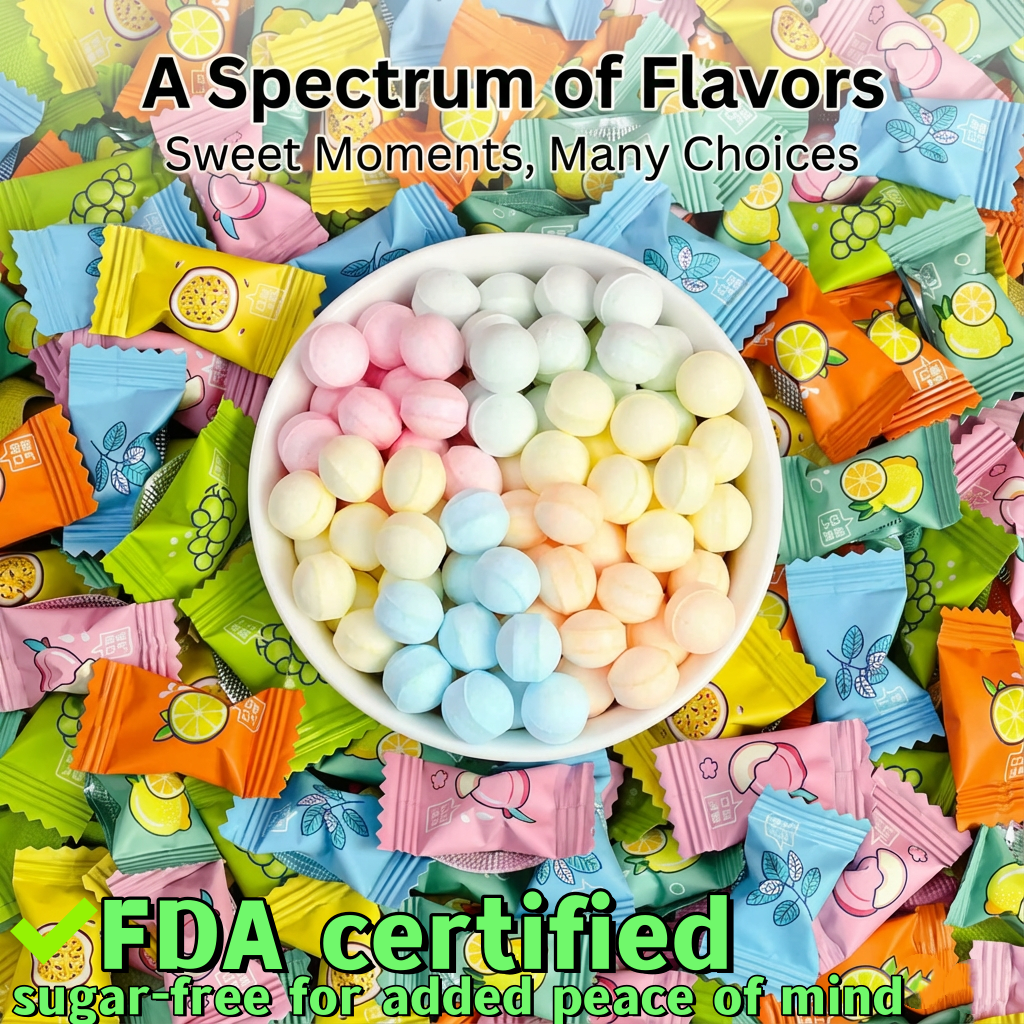 Fresh Mint Candy Sugar Free Assorted Fruit Flavor Fresh Breath Removes ...