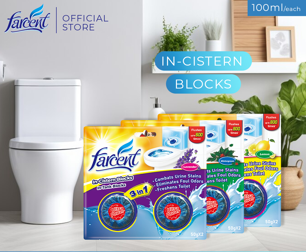 Farcent Toilet/ Cistern Blocks - Lavender (50g each) | Shopee Philippines