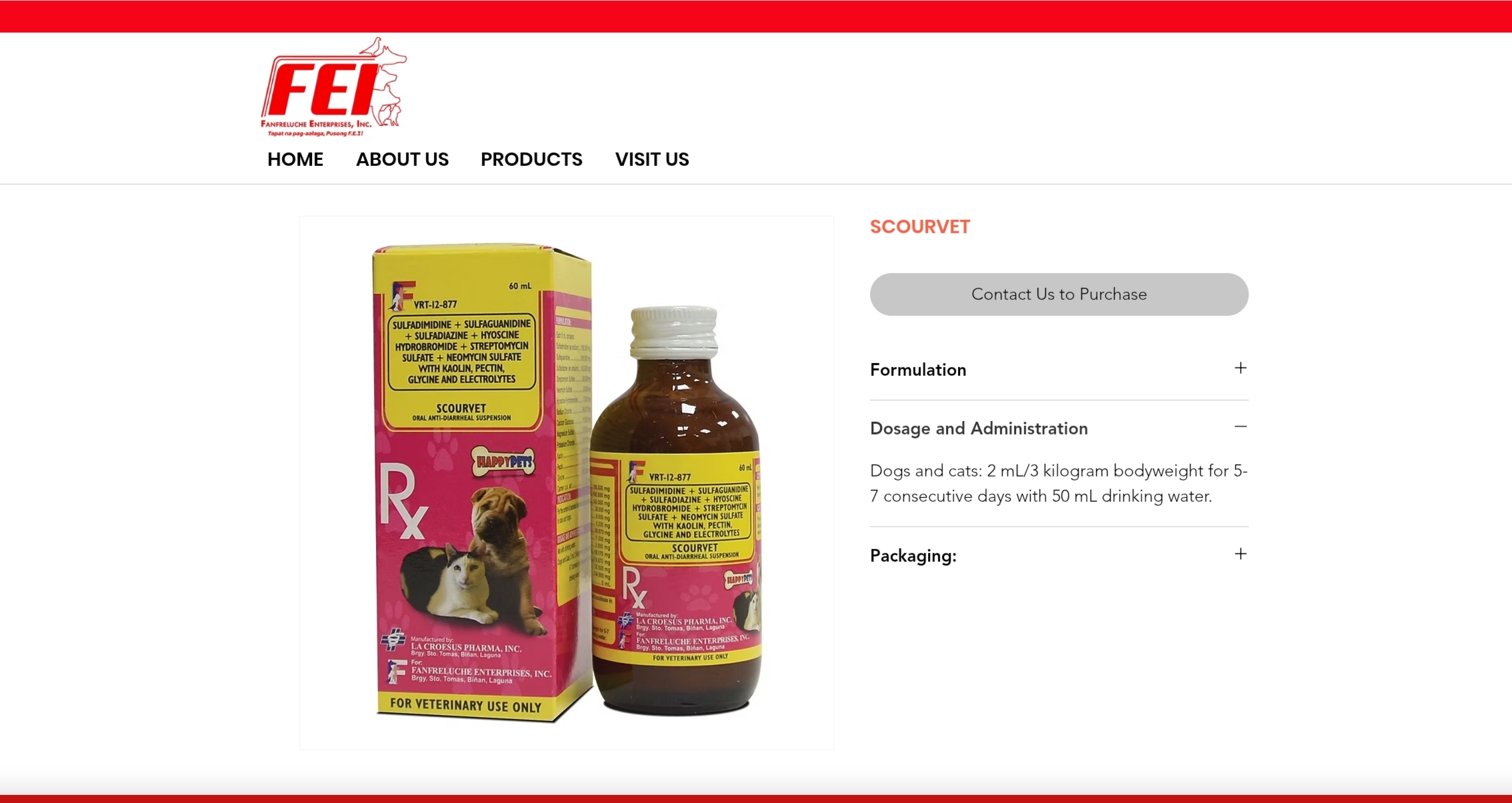 SCOURVET 60ml - antidiarrhea for cats and dogs | Shopee Philippines