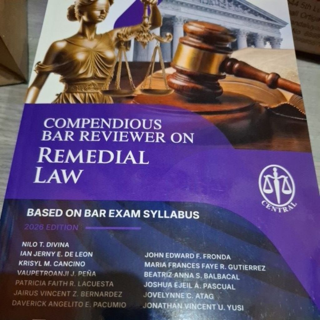 Compendious Bar Reviewer on Remedial Law: Based on Bar Exam Syllabus ...