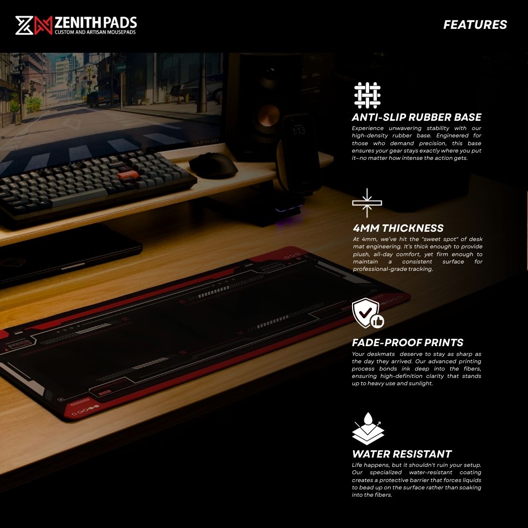 Zenithpads Mecha-01 Deskmat | Extended Large Gaming Mouse pad | Shopee ...