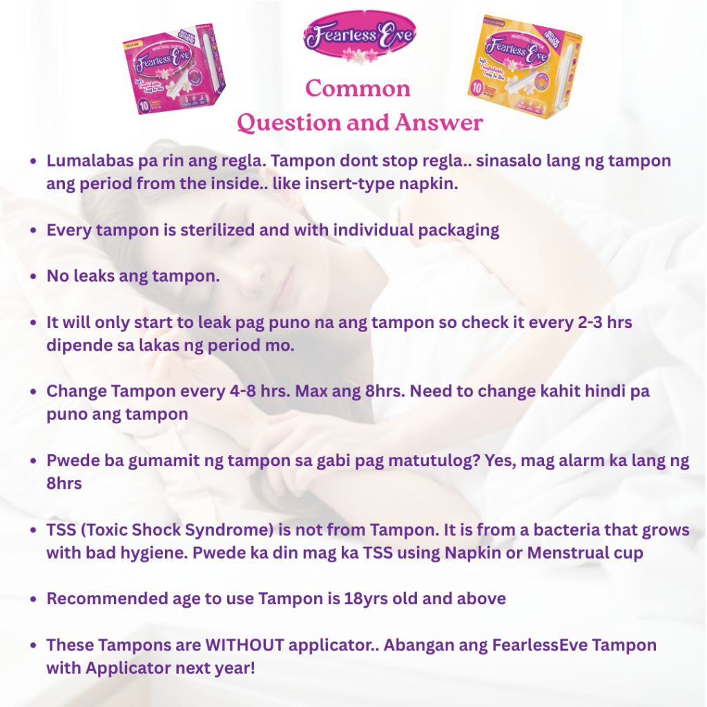 Fearless Eve Menstrual Tampons Bundle Pack -1 Heavy Flow and 1 Regular ...
