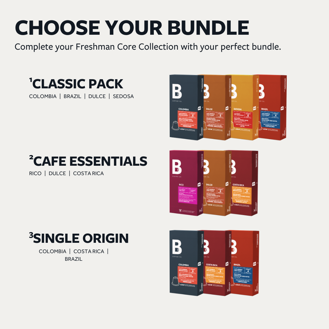 B Coffee Co. Freshman Collection Set, Nespresso Compatible, with ...