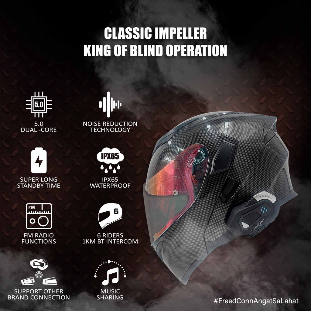 [Buy1 Take1] Freedconn TMAX-S PRO Motorcycle Helmet Bluetooth Intercom ...
