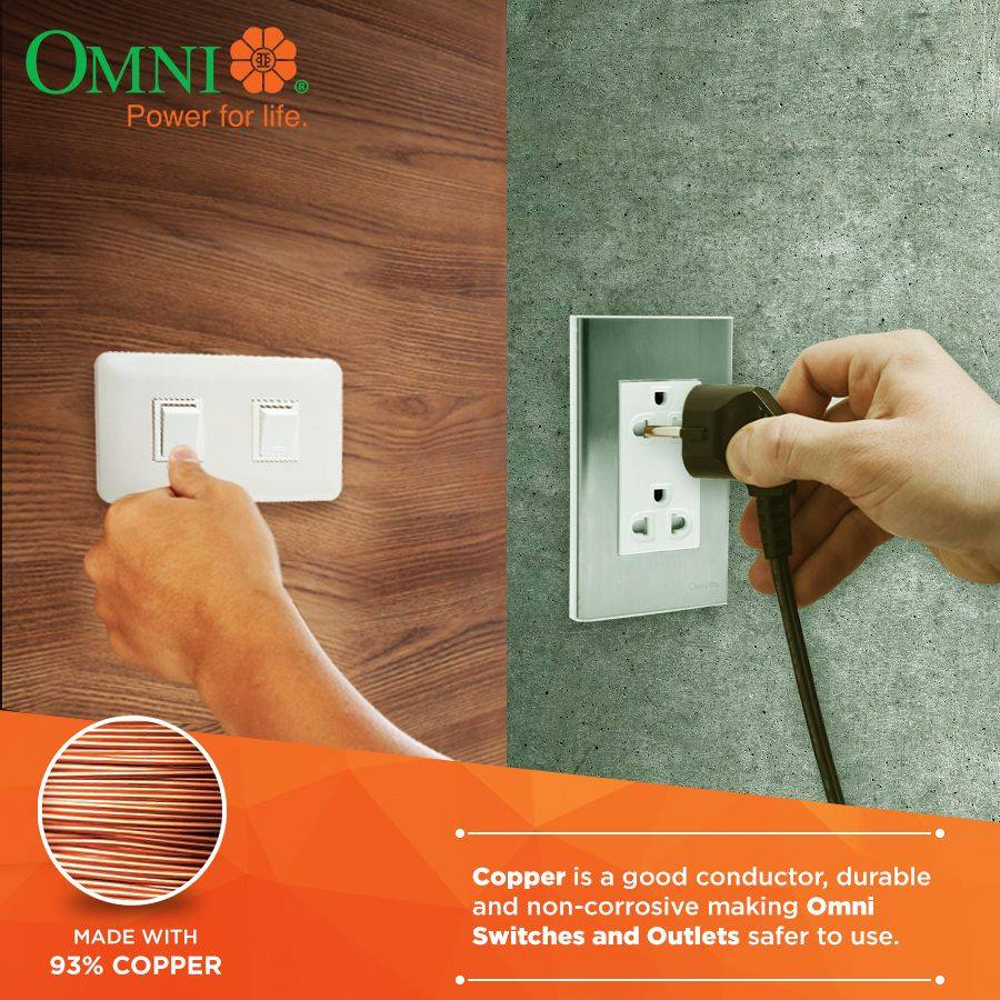 OMNI Surface Convenience Outlet 3 Gang with Ground 10A 250V WSG-003 ...