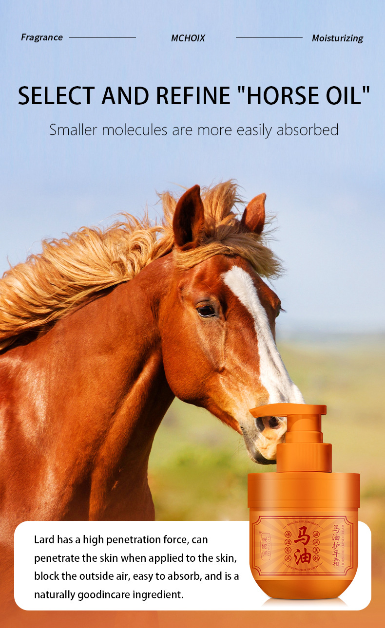 Horse Oil Hand Cream Moisturizing Repair Anti Crack Whitening Natural ...