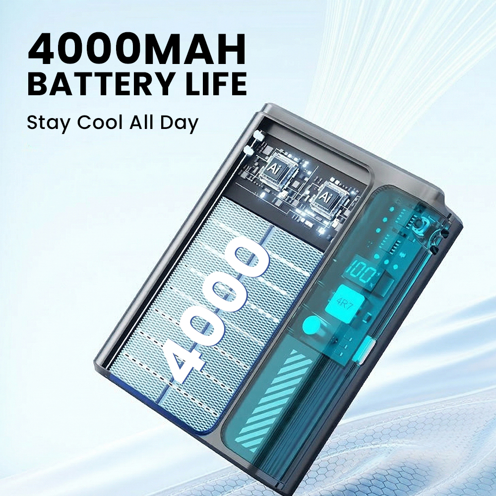 Orashare WF04 Waist Fan 5 Speed Strong Wind 4000mAh Slim Hands Free ...