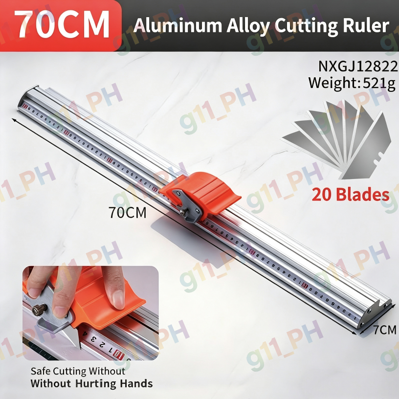 Sliding Cutting Ruler KT Board pvc Paper Fabric Cutting Ruler Anti-Slip ...