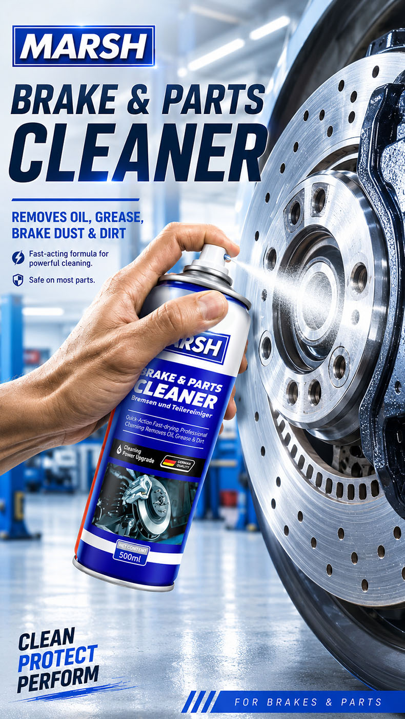 Marsh Brake Cleaner Spray High Efficiency Quick Dry No Residue 500ml ...