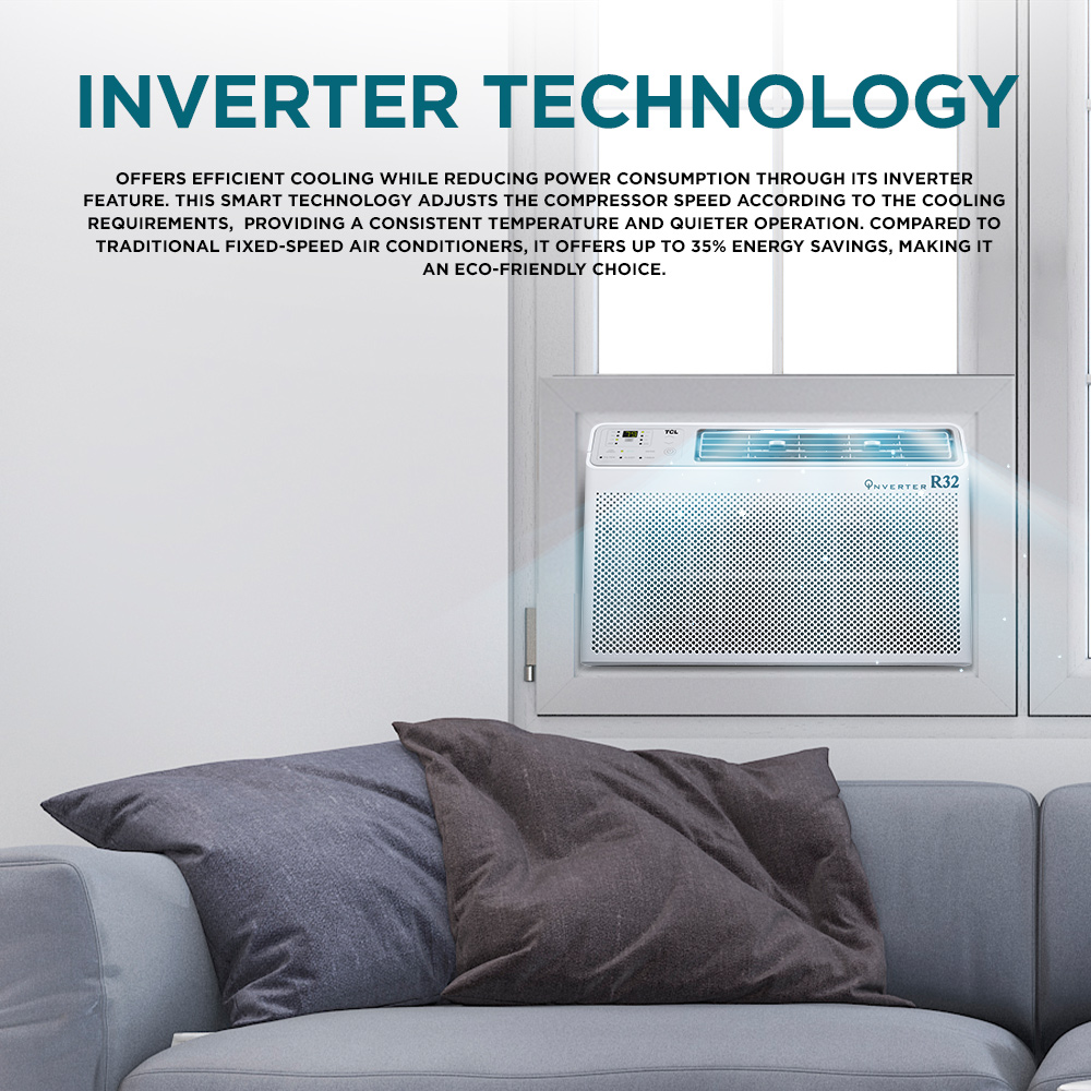 TCL 0.7HP UB Series Eco Inverter Window Type Aircon TAC-07CWI-UB2, 35% ...