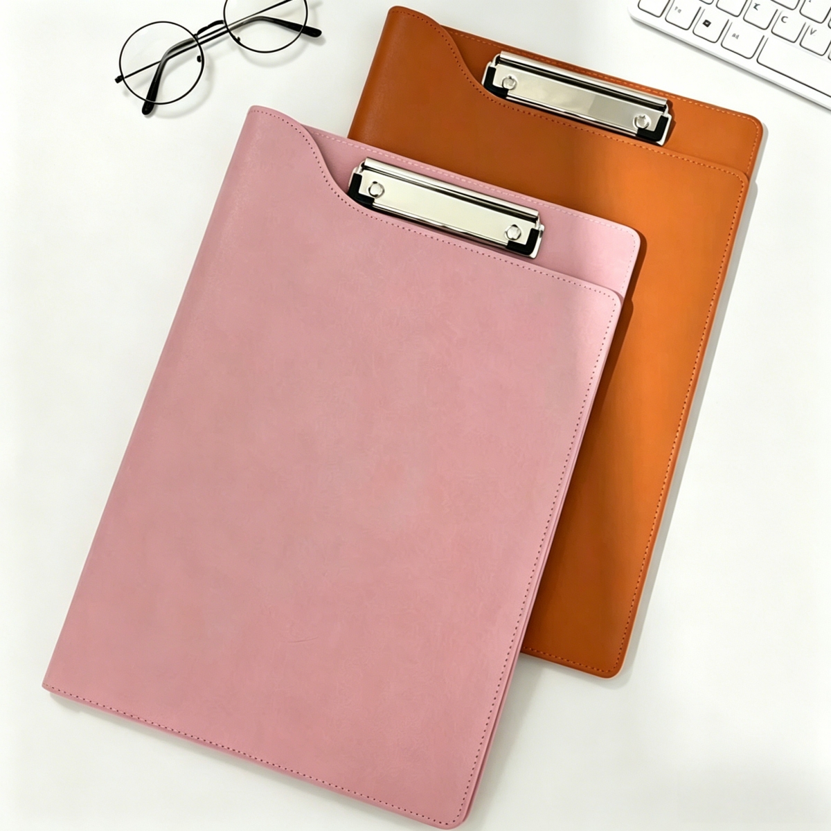Leather Clipboard Folder Long Clipboard with Cover Two-tone Folder with ...