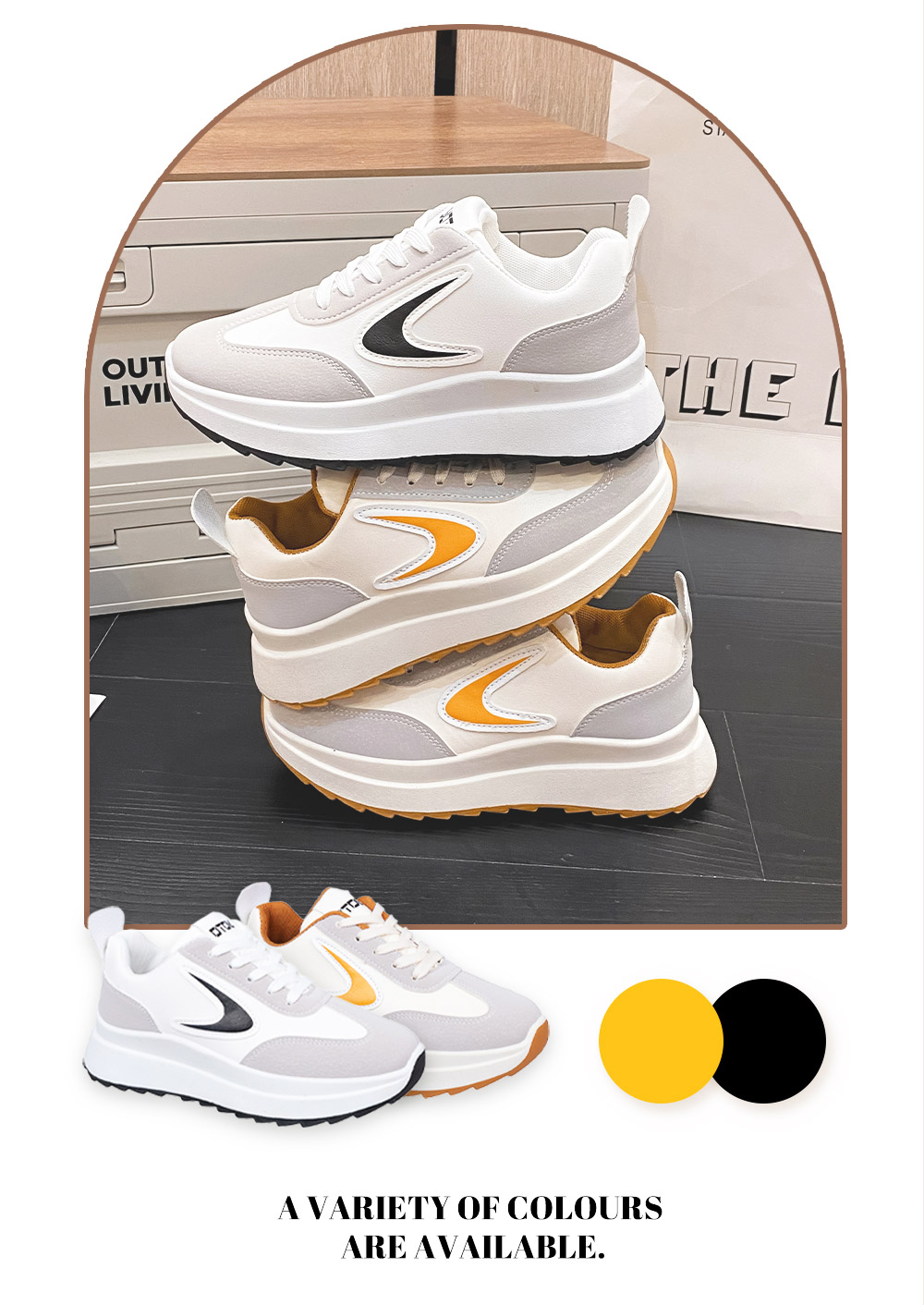 [Buy 1 Take 1]YOTO Lace-up Rubber Shoes For Women Made With Leather ...