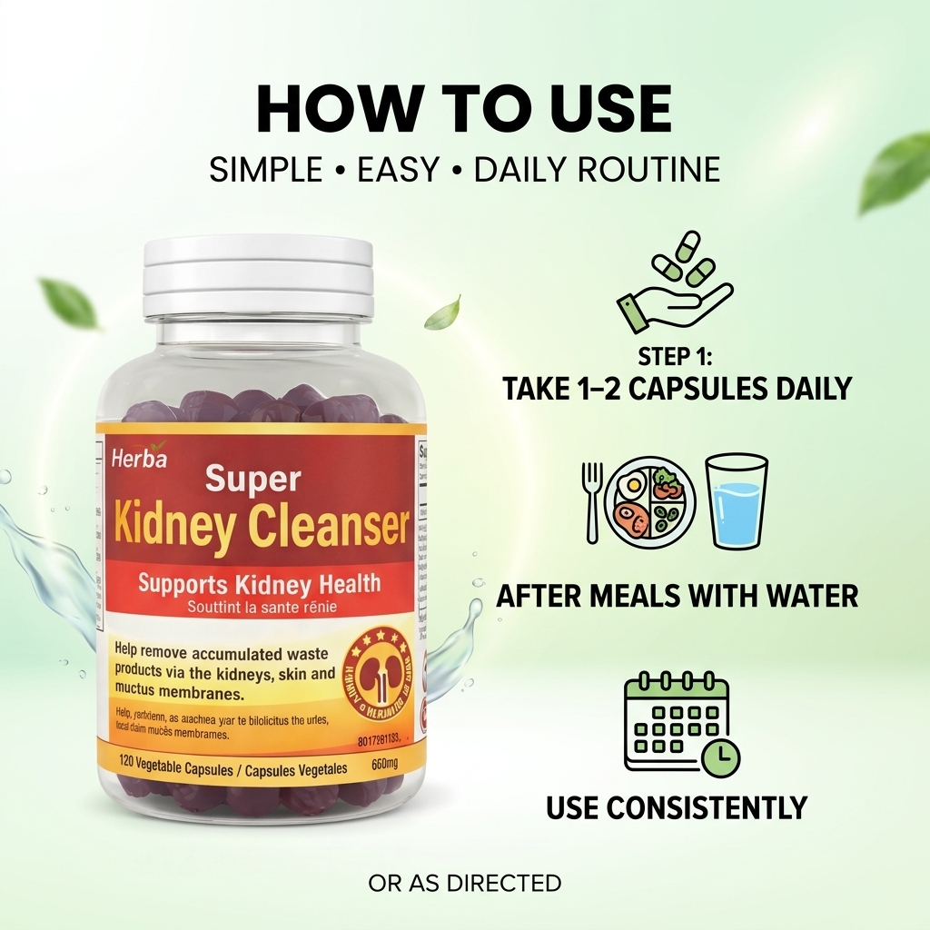 Herba Super Kidney Cleanser Capsules 120s 650mg Herbal Detox Kidney ...