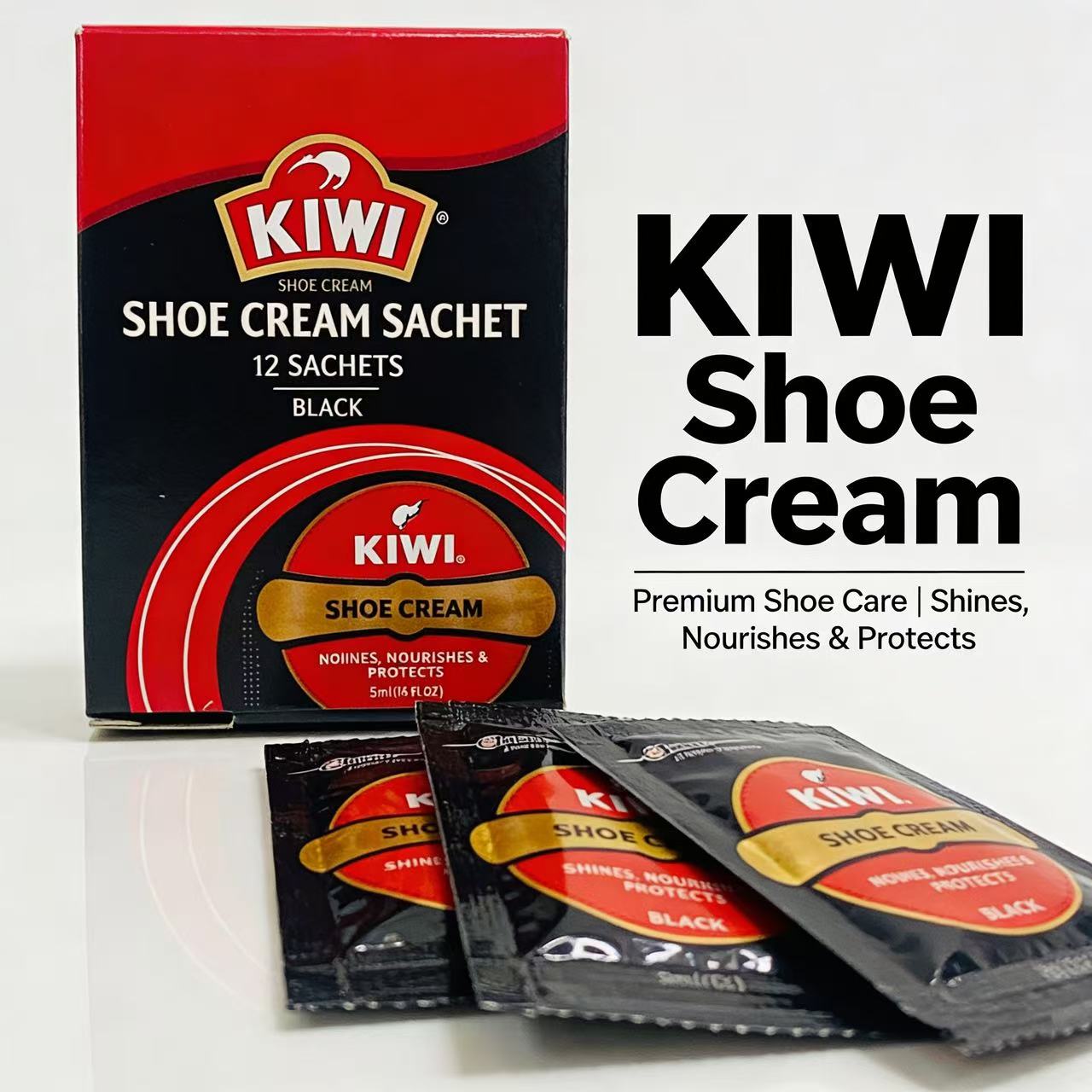 12Pcs Kiwi Black Shoe Cream Shine Leather Shoe Clean Health Maintenance ...