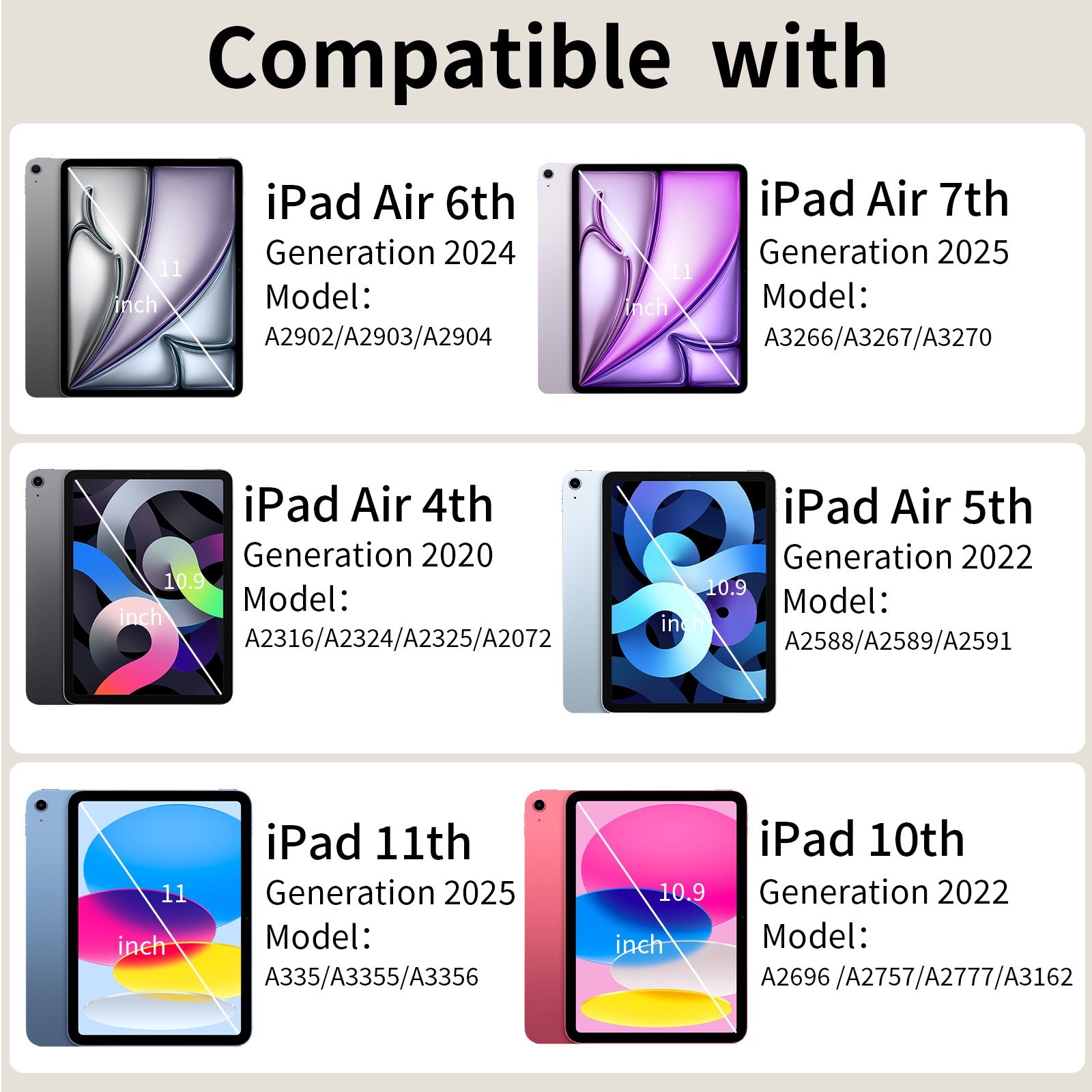 GKABXY Multifunctional Case iPad For 10th/11th(A16) Air M4/M3/M2/5th ...