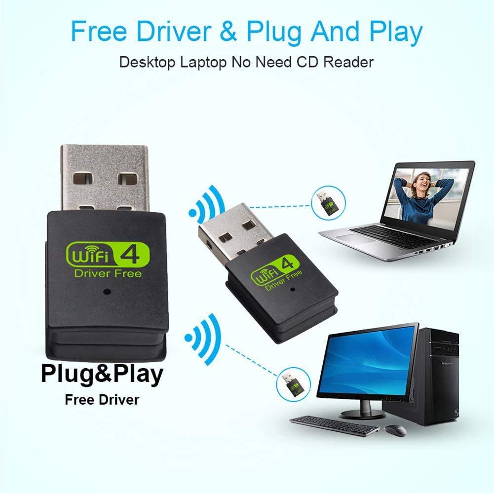 S&E Dual Band Wireless USB WiFi Adapter 600Mbps 2.4/5Ghz Network ...
