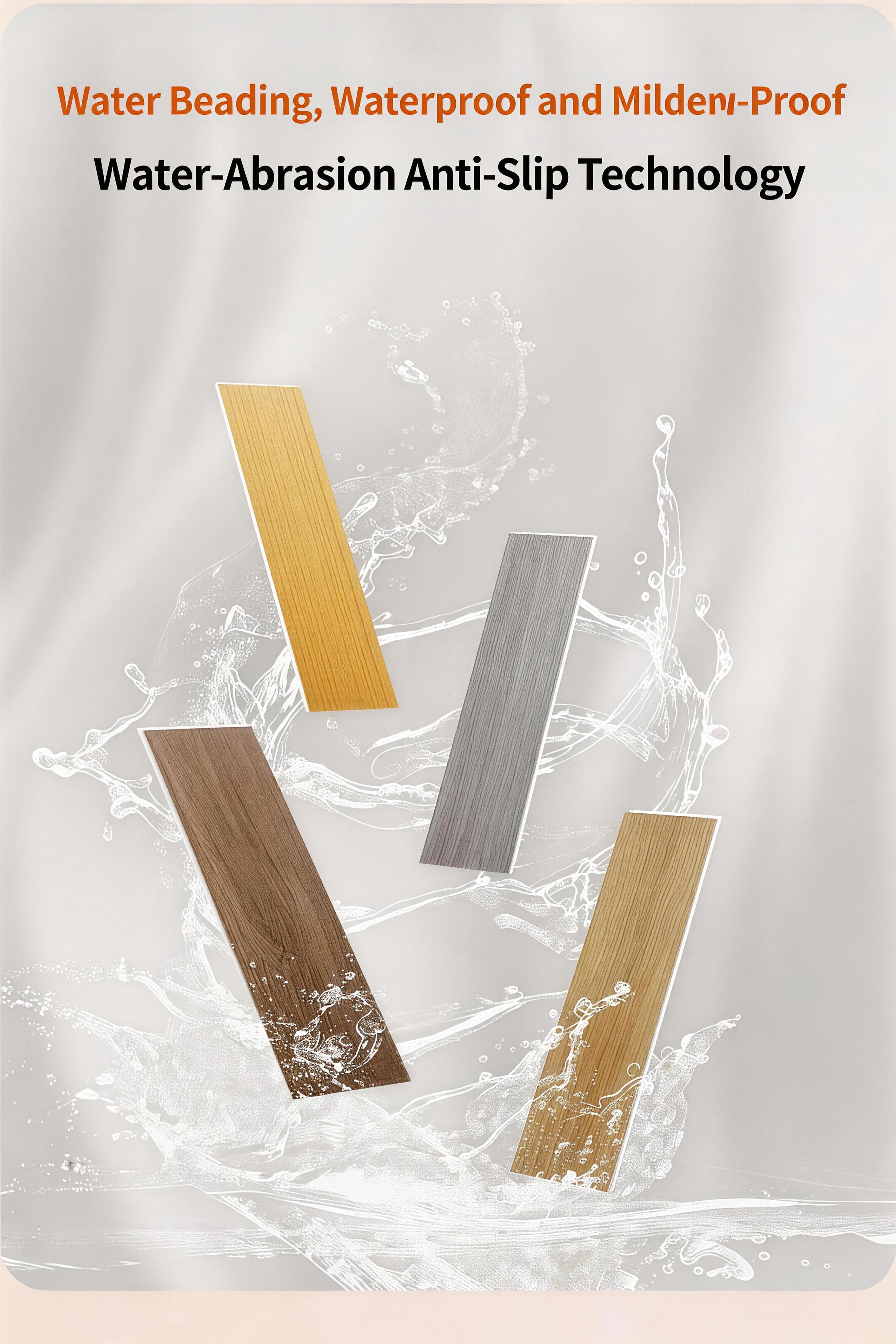 SPC Click Lock Vinyl Tile Floor Wood Waterproof Tiles For Flooring Home ...