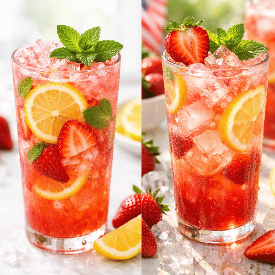 Strawberry Lemon Tea Powder Sweet Citrus Iced Drink Refreshing Fruit ...