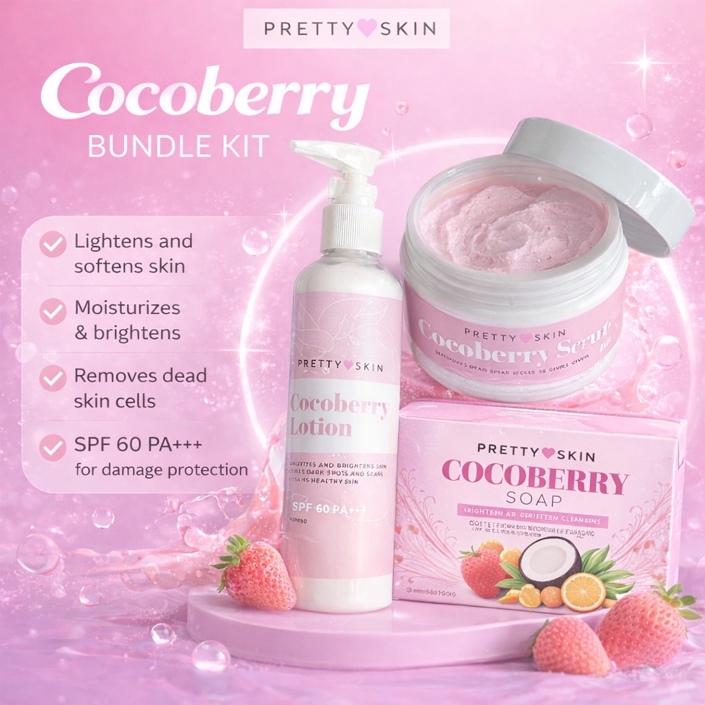 COCOBERRY BODY KIT ( Cocoberry Soap, Cocoberry Scrub, Cocoberry Lotion ...