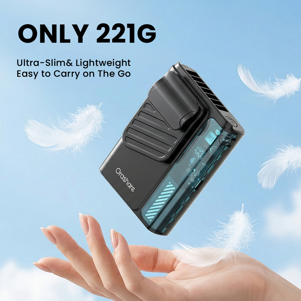 Orashare WF04 Waist Fan 5 Speed Strong Wind 4000mAh Slim Hands Free ...