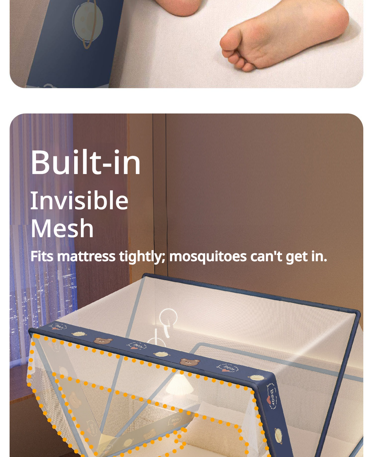 Mosquito Net Foldable 1.8 King/1.5 Queen Bed Size Adult Children ...