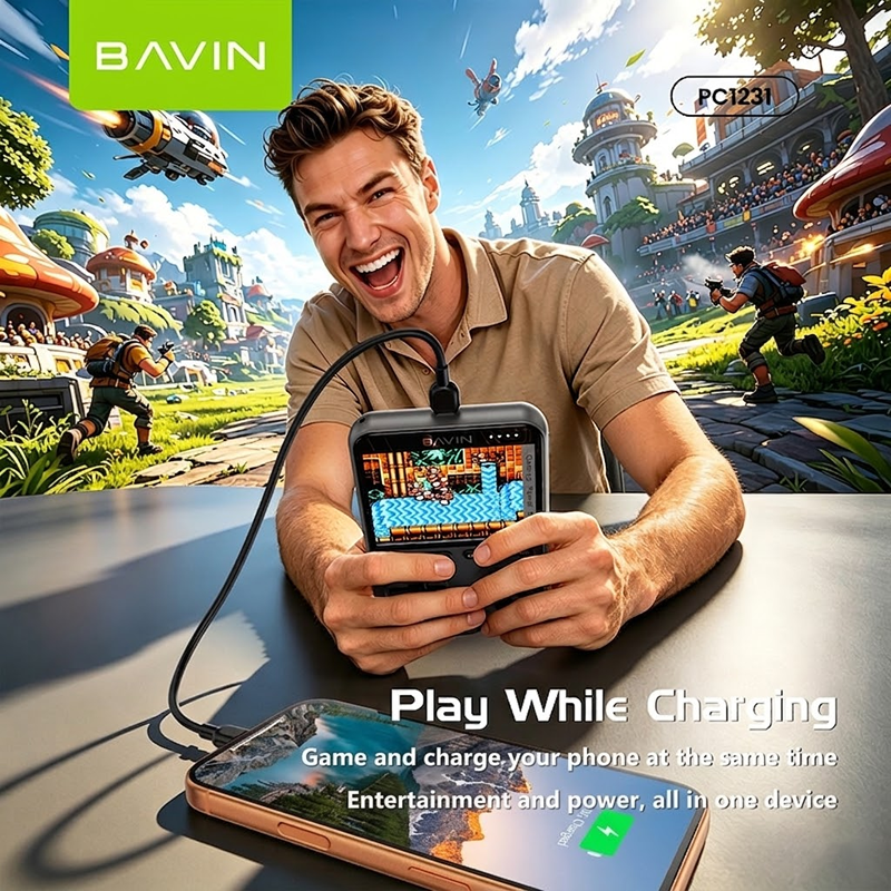 BAVIN PC1231S 10000mAh 20W 2in1 Game Console Wireless Magnetic ...
