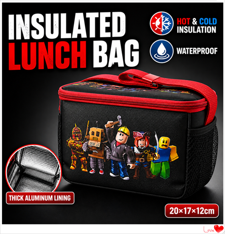 862# Minecraft Roblox Kuromi Sanrio Insulated Hot&Cold Lunch Bag Fresh ...