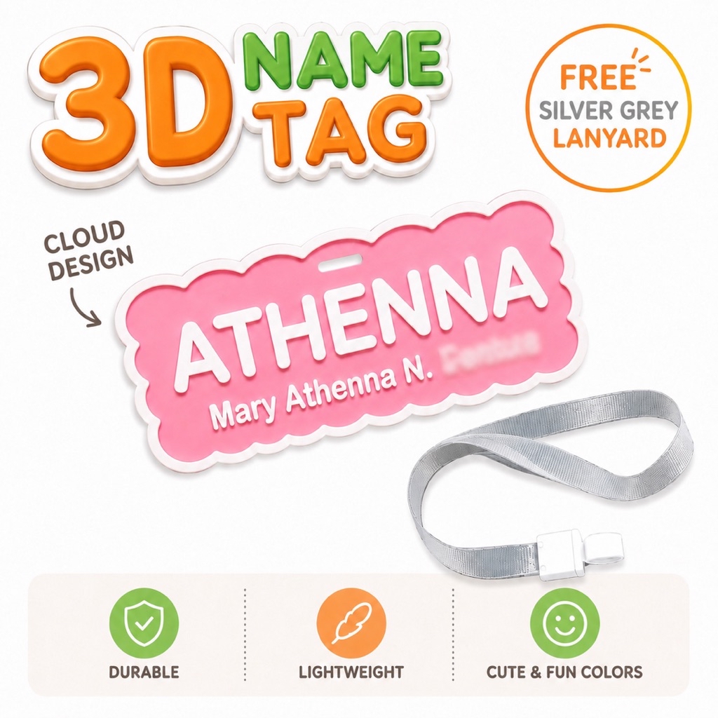 3D NAME TAG BY MOOMOOCHAN STUDIO FREE LANYARD BACK TO SCHOOL NAME TAG ...