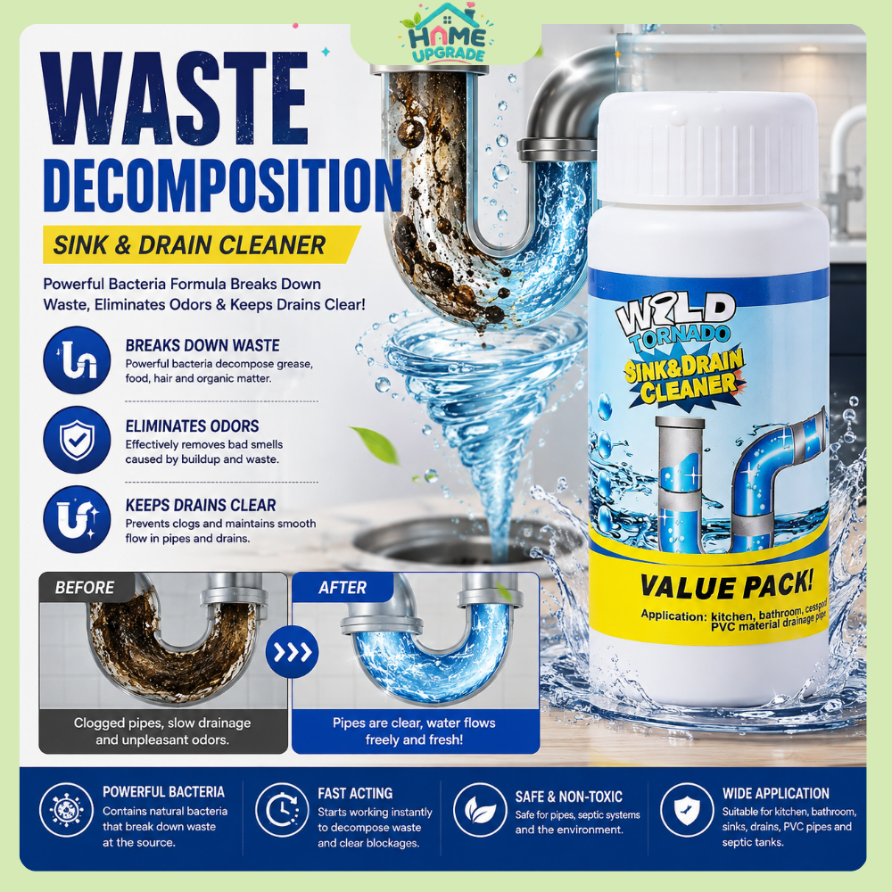 World Tornado Sink & Drain Cleaner Waste Decomposition Pipe Cleaner for ...
