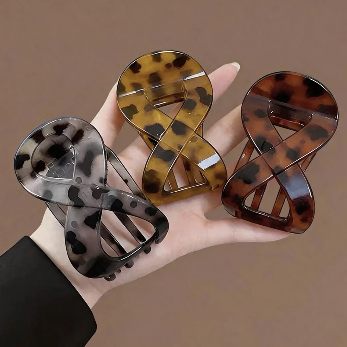 NECK 8.5cm Leopard Print Hair Clip Retro Style Unique Hair Accessory ...