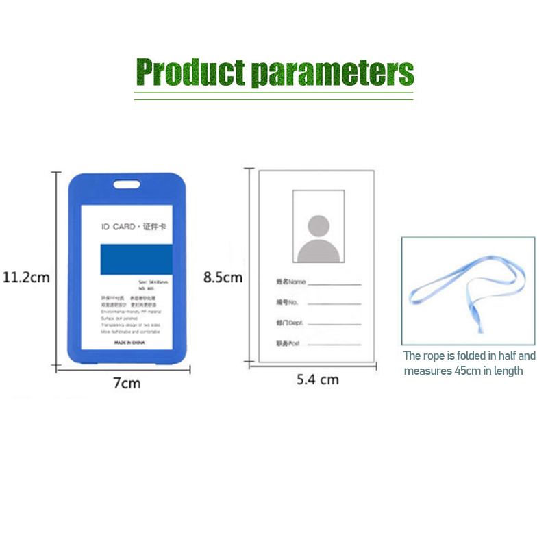 NEST Work Card Holders Vertical ID Card Holder Double Sided Waterproof ...