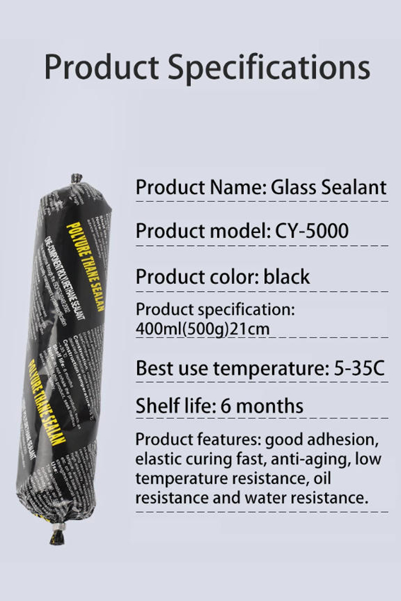 700g Black Polyurethane Sealant Waterproof Sealant For Windshields Roof ...