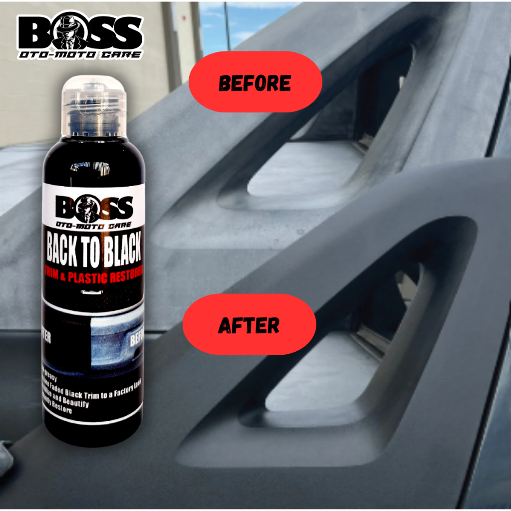 BOSS BACK TO BLACK 2PC 65ML PLASTIC TRIMS RESTORER. | Shopee Philippines