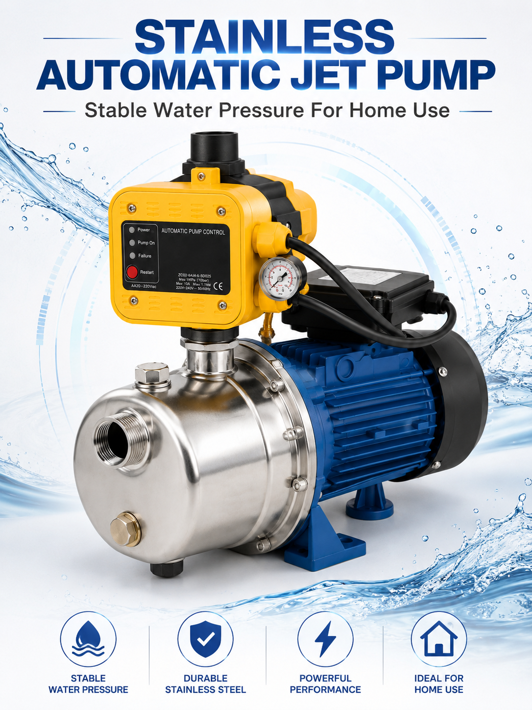 REAIM Jetmatic Automatic Water Pump Booster Pump Water Pressure ...